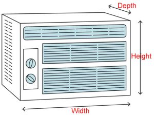 Window AC Dimensions: Width, Height & Depth - PICKHVAC