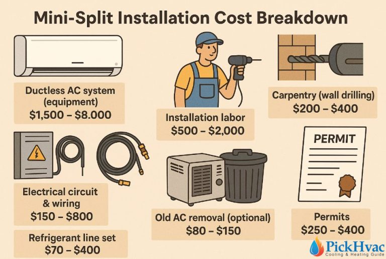 Ductless Air Conditioner Cost And Prices 2025 (By BTU, By Sq Ft, By ...