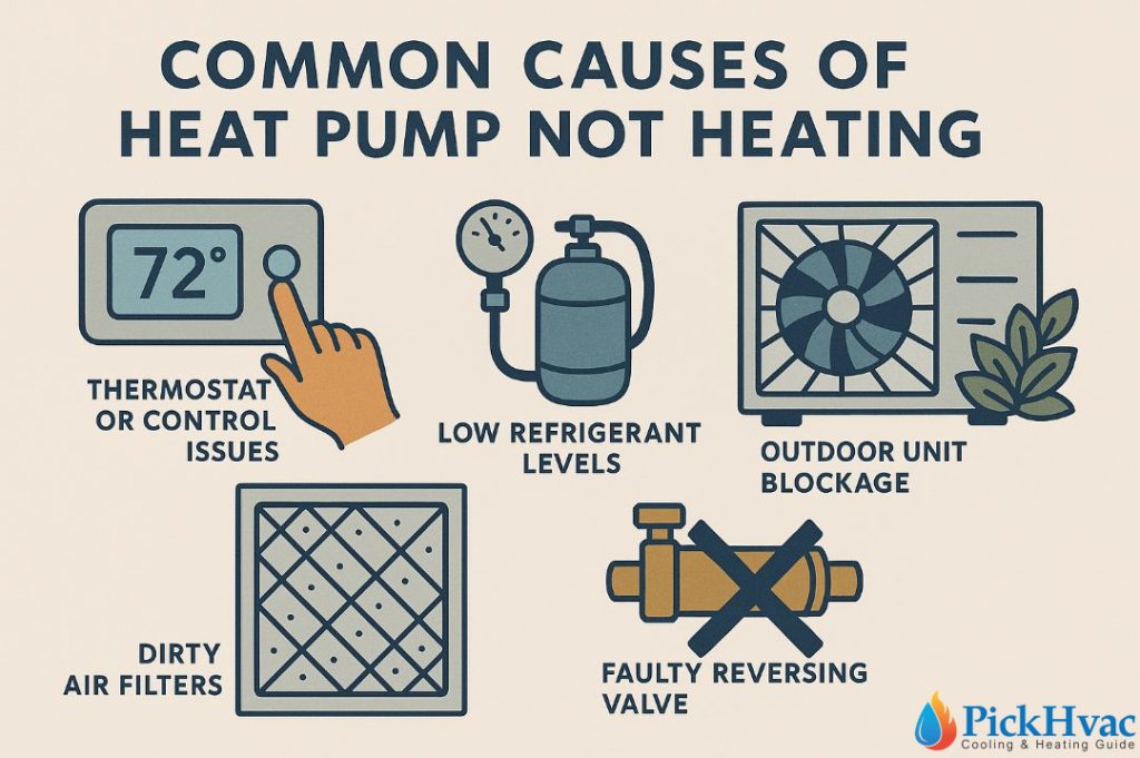 Why Heat Pump Not Heating (Not Blowing Hot Air) - Causes and Fixes ...